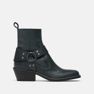 Zara | Shoes | Nwt Zara Biker Leather Ankle Boots | Poshmark